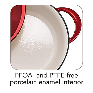 Tramontina Enameled Cast Iron 7-Qt. Covered Round Dutch Oven - Red