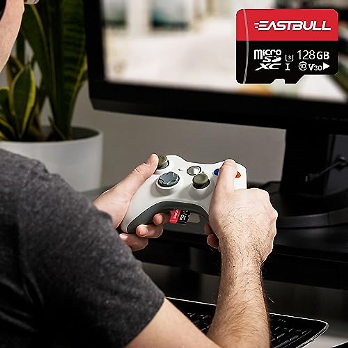 128GB Micro SD Cards 2-Pack, EASTBULL U3 SDXC Mini SD Cards 64 GB U3 SD Cards Pack UHS-I Class 10 V30 95MB/s (2 Pack)