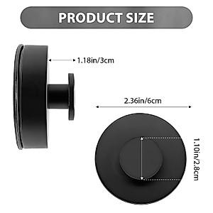 iaredon Suction Cup Hooks for Shower,Shower Suction Cup Towel Holder Hooks,No Drill Suction Hooks for Bathroom,Towel Suction Shower Hooks for Loofah,Glass,Wall,Inside Shower Black (4 Pack)