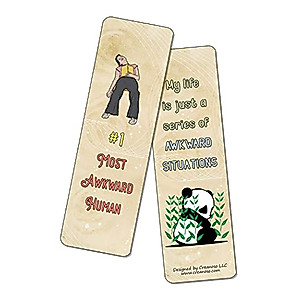 Creanoso Funny Socially Awkward Bookmarks (12-Pack) - Stocking Stuffers Funny Gift Ideas for Adults, Teens, Friends