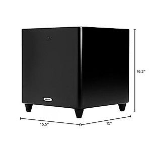 Polk Audio DSWPRO 550WI Powered 10-inch Subwoofer | Powerful 200-Watt Amp | Multiple Placement Options, Can be Placed Inside Cabinets | Easy Integration with Home Theater Systems | Night Mode