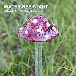 QEEPGG Solar Mushroom Lights Outdoor Pathway 6pcs, Multi-Color Changing Durable Plastic Cute LED Light, Solar Landscape Lights Waterproof for Lawn, Patio, Yard, Walkway, Driveway and Garden