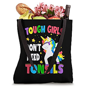 Tough Girls Surgery Recovery Girls Unicorn Tonsil Removal Tote Bag