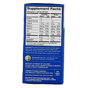 Bausch & Lomb PreserVision AREDS 2 Eye Vitamin & Mineral Supplement Minigels, 90 Ct