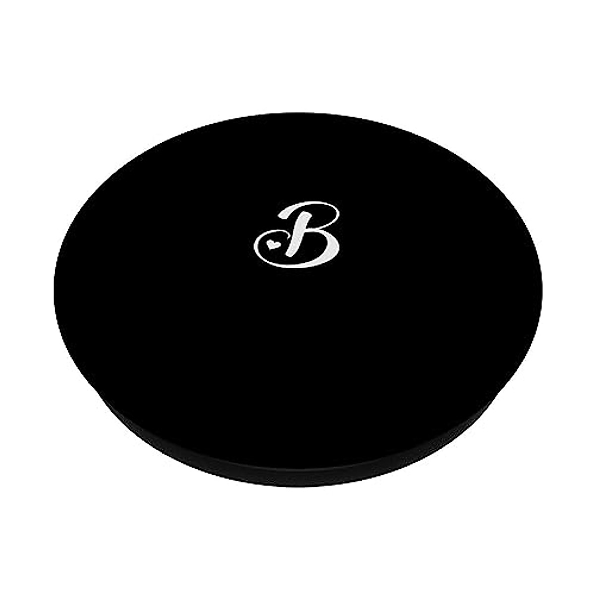 white letter B monogram initial minimalist heart graphic PopSockets Swappable PopGrip