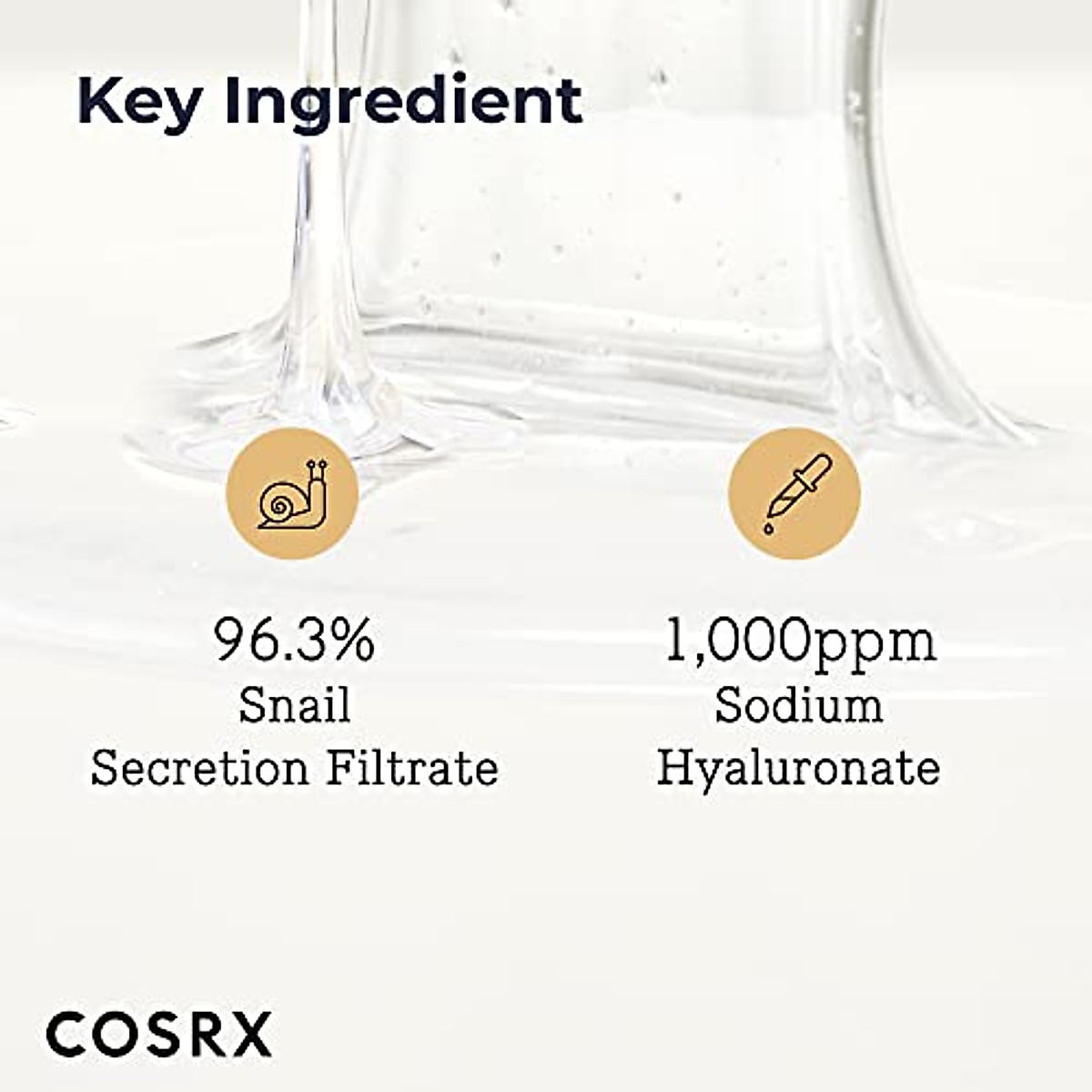 COSRX Snail Mucin 96% Power Repairing Essence 3.38 fl.oz, 100ml, Hydrating Serum for Face with Snail Secretion Filtrate for Dark Spots and Fine Lines, Not Tested on Animals, No Parabens, No Sulfates, No Phthalates, Korean Skincare