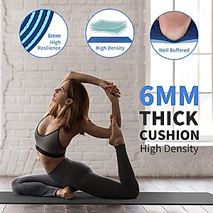 CAMBIVO Yoga Mat for Men and Women, Extra Long and Wide (84'' x 32'' x 1/4 inch) TPE Workout Mat, Large Exercise Fitness Mat for Yoga, Pilates, Workout, Non Slip(Black)