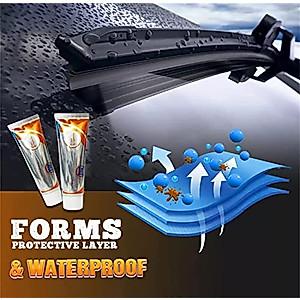 50ml Glass Oil Film Removing Paste, Car Windshield Oil Film Cleaner, Glass Stripper Water Spot Remover, Glass Clear Windshield Cleaner Paste Car Paint Oil Film Remover Paste, with Sponge (2Pcs)