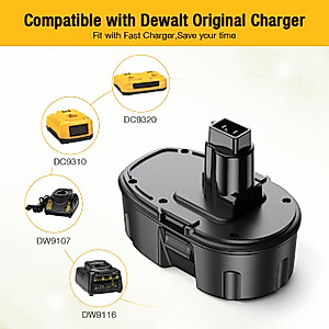 FirstPower 4.5Ah 18V DC9096 DC9098 Replacement Battery - Compatible with Dewalt 18V XPR Cordless Power Tools DC9096 DC9098 DC9099 DW9095 DW9096 DW9098 DE9038 2Packs
