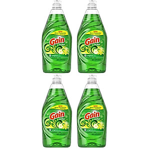 Gain Ultra Dishwashing Liquid Dish Soap, Original Scent - 21.6 Fluid Ounce (Pack of 4)