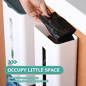 Zerodeko Bag Storage Box Garbage Bag Dispenser Shopping Bag Organizer Garbage Bag Holder Wall Bag Dispenser Shopping Bag Holder Storage Bag Holder Leash Holder Extractive Food Bag Plastic