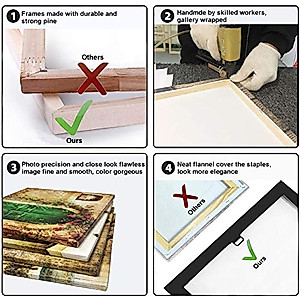 Merrleem Kids Canvas Wall Art Prints Colourful Animals Wall Decor Picture Painting for Baby Room Bedroom Nursery Decor (12"x12"x4pcs)