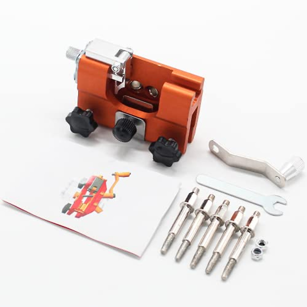 Chainsaw Sharpening Kit,Portable Chainsaw Sharpening Jig, Hand Crank Chainsaw Blade Sharpener Suitable for All Kinds of Chain Saws and Electric Saws, DIY Lumberjack, Garden Worker