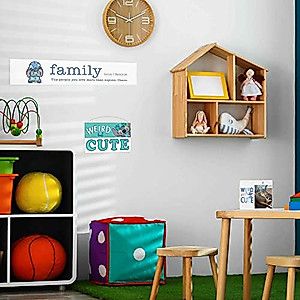 Open Road Brands Disney Lilo and Stitch Wall Art - Weird But Cute Hanging Wood Sign for Kids' Bedroom, Play Room or Movie Room