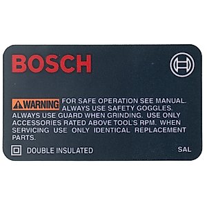 Bosch Parts 2610906860 Warning Label