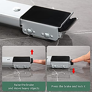 Heavy Duty Extendable Appliance Rollers Mobile Washing Machine Base Extensible Appliance Roller, Dryer Base, Non-Slip, with Wheels (grey)