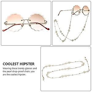 VALICLUD 1 Set 2Pcs Irregular Photo Props Trendy Chic Street Shooting Glasses (Golden)