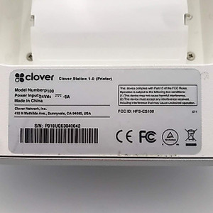 First Data Clover Clover Station 1.0 Replacement Printer (P100) - Refurbished with Power Supply
