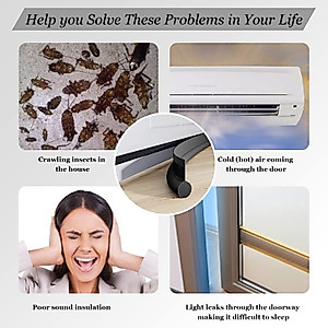 AOKON Under Door Draft Stopper 36 Inch Weather Stripping Door Seal - Seal Gap, Reduce Noise, Cold Air, Dust, Smoke, Wind/Breeze - Easy Installation - Good for Sensitive Skin