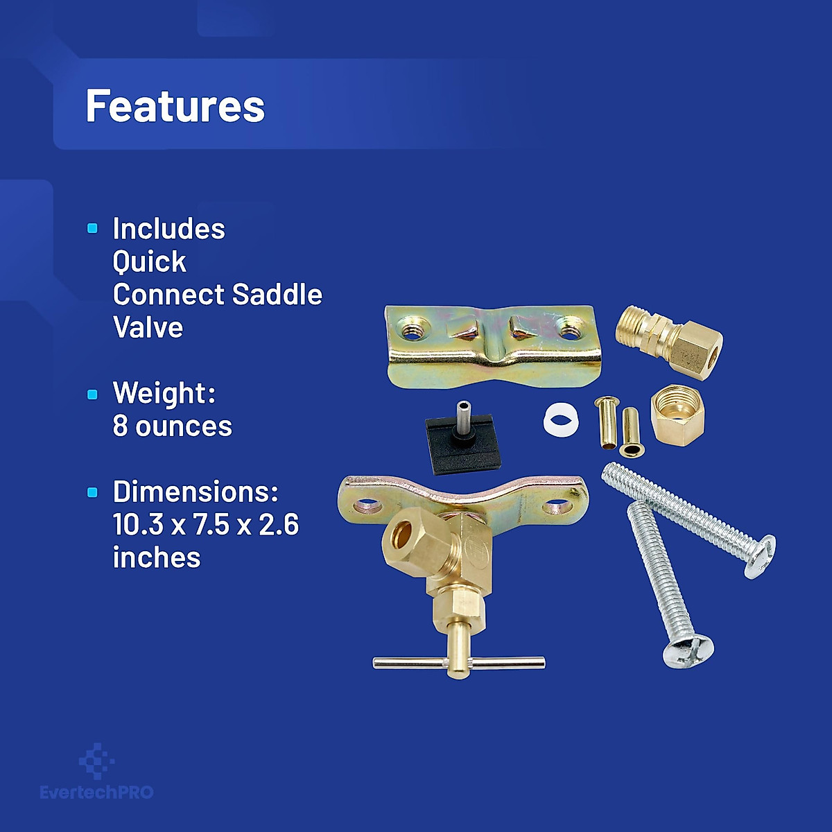 EvertechPRO Ice Maker and Humidifier Installation Kit for Refrigerators and Freezers Tubing 1/4" Length 25 Feet Plastic Tubing and Fittings