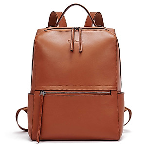 BOSTANTEN Genuine Leather Backpack Purse for Women Fashion Backpack Casual College Shoulder Bag Travel Backpack