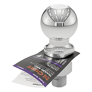 CURT 40007 Chrome Trailer Hitch Ball, 10,000 lbs, 2-5/16-Inch Diameter, 1 x 2-1/4-Inch Shank