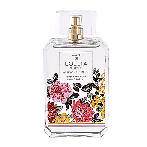 LOLLIA Always in Rose Eau de Parfum, 3.4 fl. oz. - Rose & Hibiscus – Beautifully Captivating Perfume, Women’s Perfume, Eau de Parfum Spray for Women, Women’s Fragrance