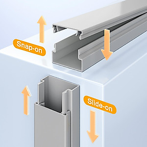 Cord Hider, 157in Delamu Wire Covers for Cords Cable Management, TV Cable Hider Wall Kit, Cable Raceway Cover Wire Hider Management, Cord Hider Wall Mounted TV, 10XL15.7 W0.95 H0.55in Grey