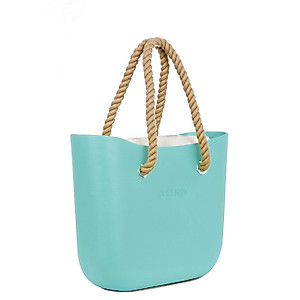 Lime & Soda Women’s Handbag - Made of Foam Rubber - EVA bag with Rope Handles - Women Lightweight Tote Bag (Acqua1)