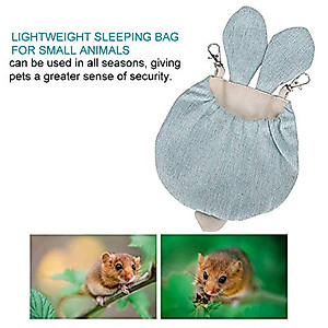 TOPINCN Small Animal Sleeping Bag Pouch Winter Soft Warm Pet Bed House Hamster Hanging Bed Nest for Ferret Hedgehog Sugar Glider Chinchillas (L)