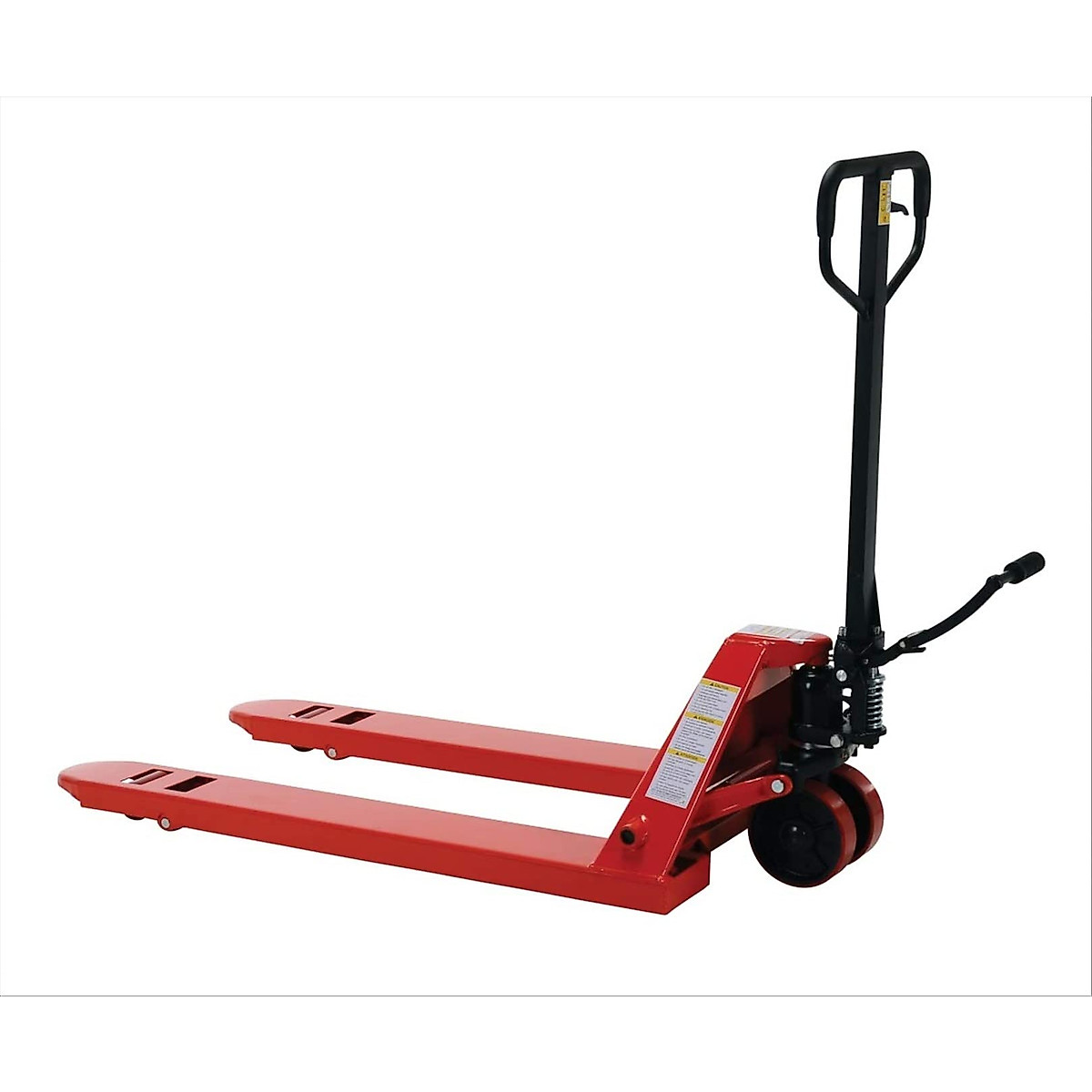 Vestil PM5-2748-FP Wheel Nose Pallet Truck with Foot Pedal 27 in. x 48 in. 5500 Lb. Capacity Red