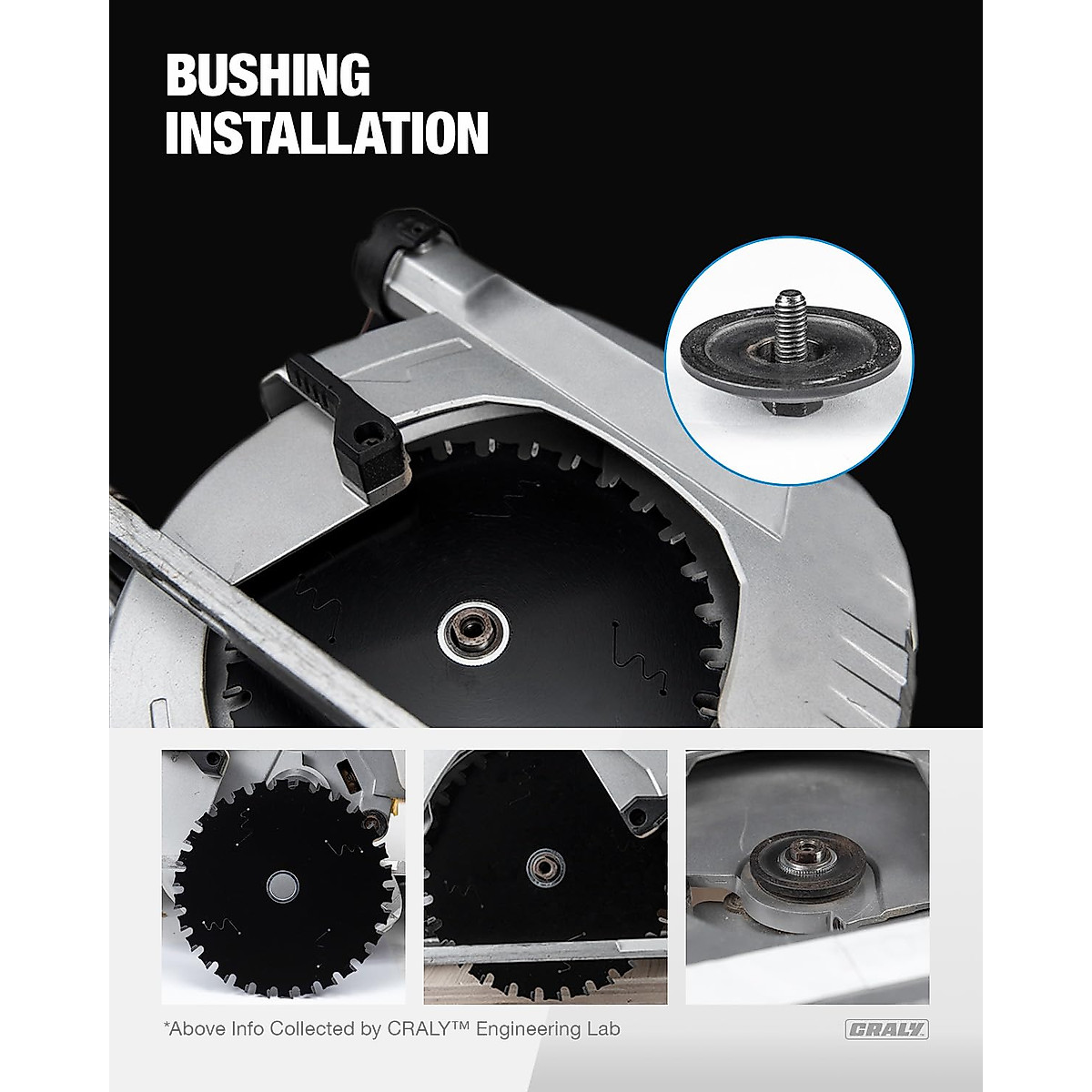 CRALY Saw Blade Bushing Set, Arbor Adapter Kit, Reduction Ring Combo, 30mm-5/8'', 20mm-5/8'', 7/8''-5/8'', 20mm-1/2'', 1''-5/8'', 20mm-10mm, 5/8''-3/8'', 5/8''-1/2'', 16-Pack(BU-08-16)