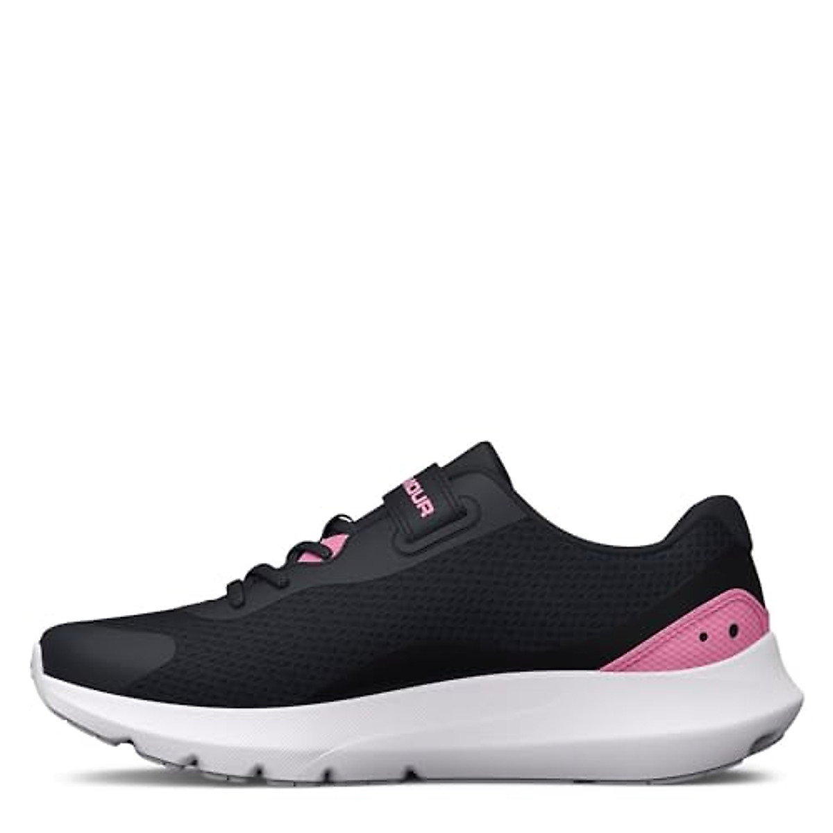 Under Armour Girl's Little Kid Surge 3 Alternate Closure, (001) Black/Flamingo/Flamingo, 2