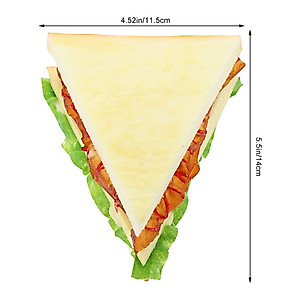 ABOOFAN 2pcs Artificial Sandwich Simulated Vegetable Sandwich Faux Sandwich Fake Food Model Kitchen Photo Prop for Easter Home Party Decoration