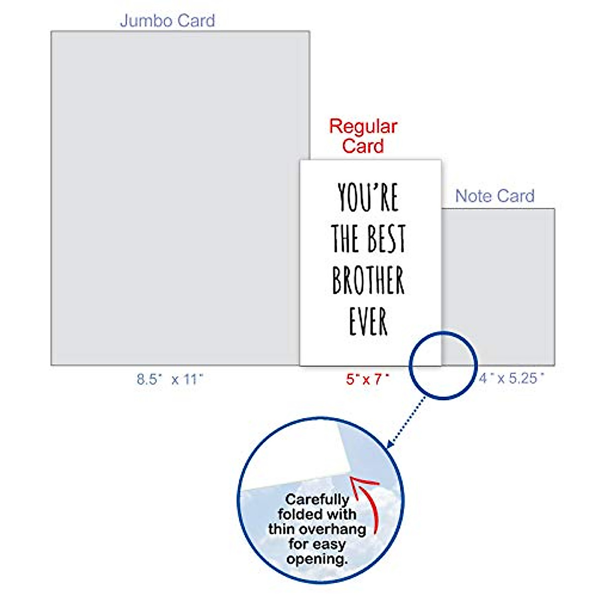 NobleWorks - 1 Birthday Brother Card - Awesome Family Sibling Greeting - Best Brother Ever C9295BRG