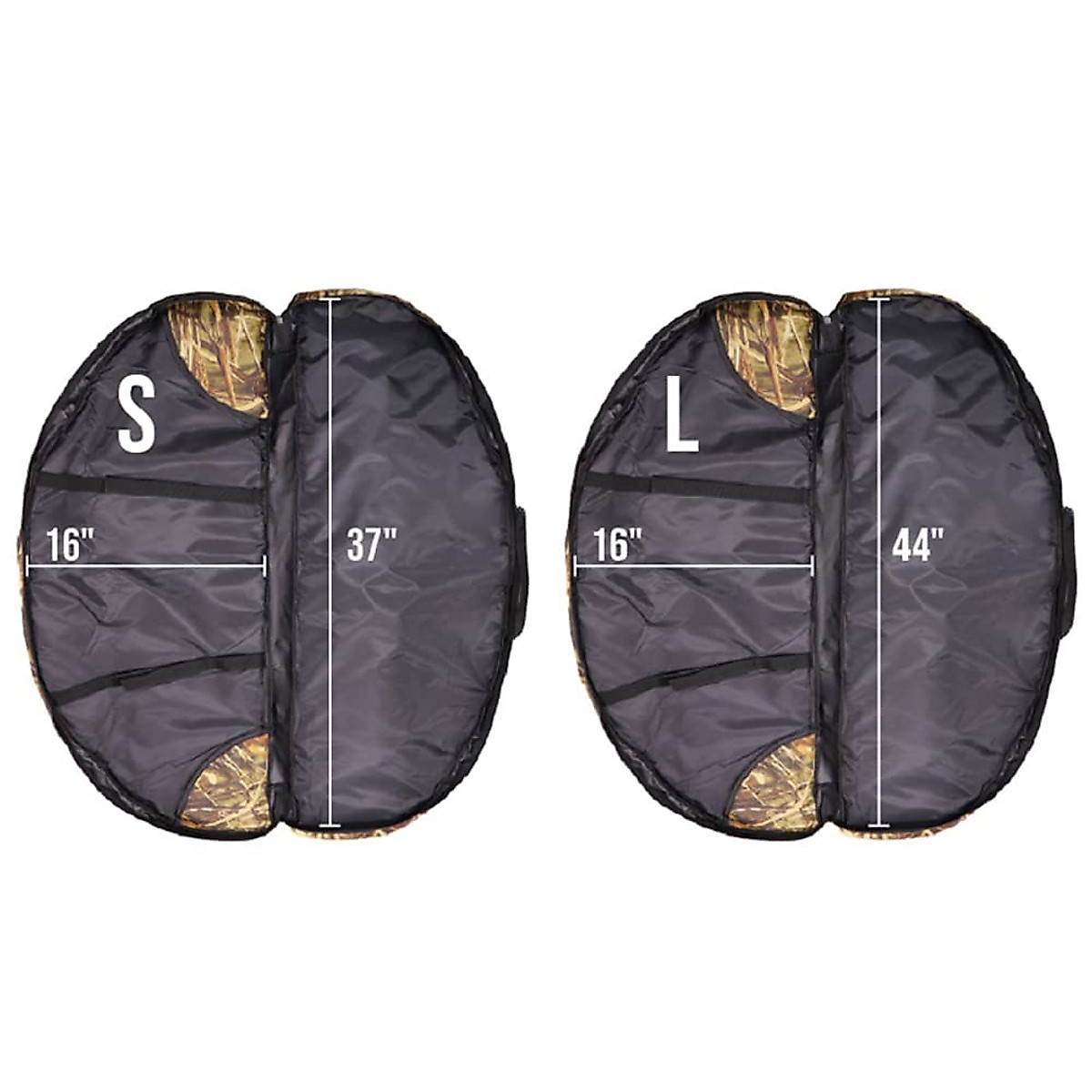 Silfrae Compound Bow Case Soft Bow Padded Case Light-Weight Bow Carry Bag with Arrow Pocket (Black, Small)