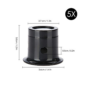 Jewelry Making Tools Portable Jewelry Loupe, Magnifying Glass, Portable Monocular Magnifier Watch Lens Reading Senior Low Vision Antique Models Jewelry Diamonds Gems Coins Stamps Rocks(5X)