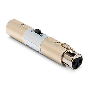 Hosa GMS-274 Microphone Power Switch, XLR3F to XLR3M Silver 10 x 1 x 4 inches