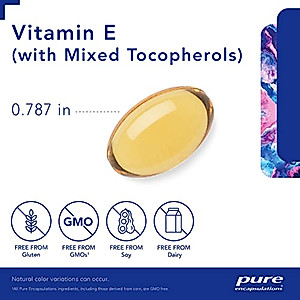 Pure Encapsulations Vitamin E (with Mixed Tocopherols) | Antioxidant Supplement to Support Cellular Respiration and Cardiovascular Health* | 90 Softgel Capsules