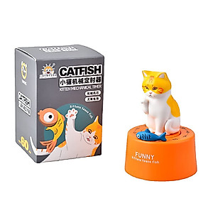 Golandstar Funny Cat Mechanical Timer 60 Minutes Kitchen Gadget Cooking Clock Loud Alarm Counters Manual Timer for Study (Orange) 6.5cm x 9.4cm GRB685 GRB685