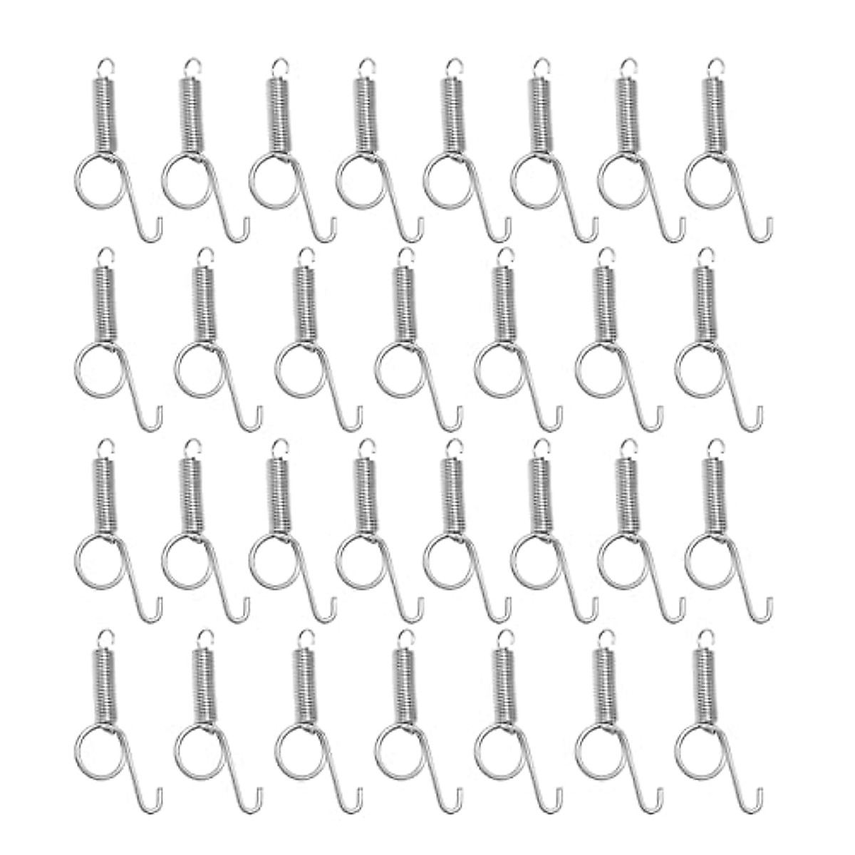 Anxingo 20 Pcs Spring Cage Latch Door Spring Hook Metal Finger for Fixing Rabbit, Dog, Cat,Birds,Rodents, Guinea Pig,Hamster, Parrot Hedgehog Cage Door