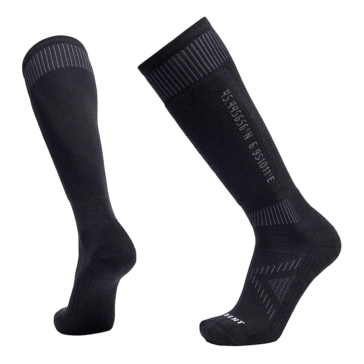 Lé Bent Pixel Light Snow Sock - Black - Small