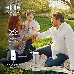 Heavy Duty Protective Silicone Carrying Case for Sonos Roam & Roam SL | White | Protect Your Wireless Bluetooth Speaker using This Cover/Sleeve