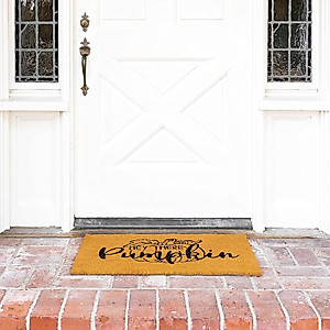 Juvale Natural Coir Welcome Door Mat, Hey There Pumpkin Fall Decor(30 x 17 in)