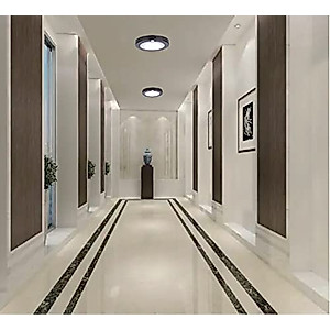 LIT-PaTH LED Motion Sensor Flush Mount Ceiling Lighting Fixture, Closet Light with Dusk to Dawn, 10.5W, 700 Lumen, 6.2 Inch, Anti-Rust Galvanized Housing, Bronze Finish 3000K 1-Pack