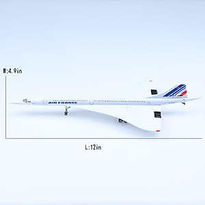 vdakyurm 1/200 Concorde Airplane Model Air France Diecast Metal Aircraft Models for Display Collections or Gift