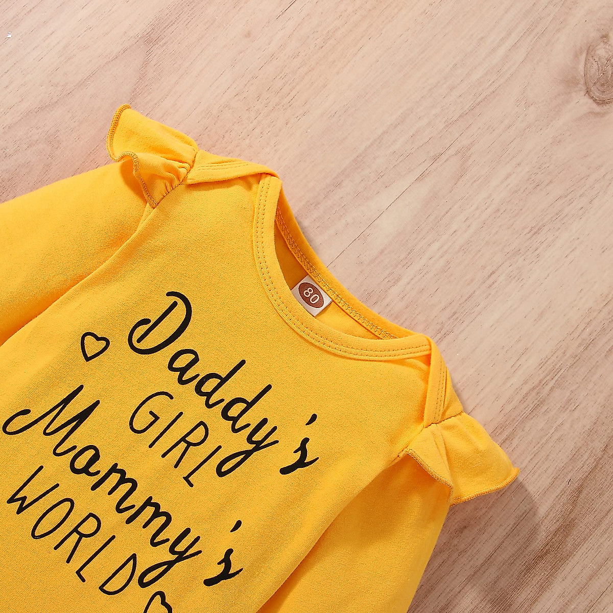 LYQTloml Newborn Baby Girl Clothes Fall/Winter Outfits Infant Romper Bodysuit Ruffle Long Sleeve Sunflower Floral Pants Cute Toddler Baby Girl Clothes Set 3PC Christmas Gifts