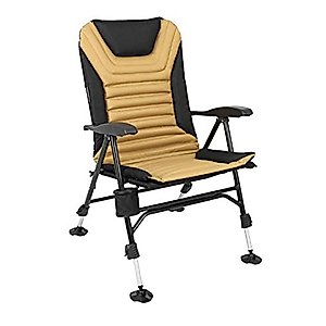 Kuma Outdoor Gear Off Grid Chair, Ultimate Portable Luxury Rugged Outdoor Folding Chair for Camping, Glamping, Sports & Outdoor Adventures (Sierra/Black)