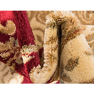 Unique Loom Versailles Collection Area Rug - Charles (5' 3" x 8' Rectangle Red/Cream)