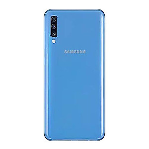 Samsung Galaxy A70 (128GB, 6GB RAM) 6.7" in-Screen Fingerprint, 25W Super-Fast Charger, US + Global 4G LTE GSM Unlocked International Model A705MN/DS (Blue, 128GB + 128GB SD + Case Bundle)
